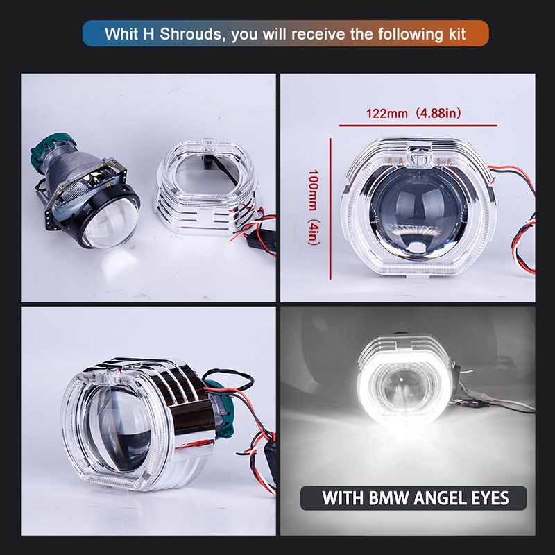 3.0'' D2S Projector Lens D1S D3S D4S Bi-xenon HID LED Light Car Lens ...