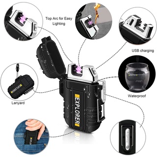 EXPLORER ไฟแช็คไฟฟ้า (Electric ARC Lighter) จุดง่าย โดนลมไม่ดับ ...