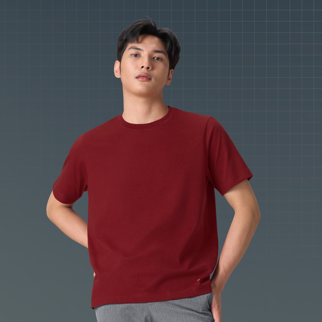 GQ Smart T-Shirt เสื้อยืดสมาร์ททีเชิ้ต ผ้าสะท้อนน้ำ สีแดง | Shopee Thailand