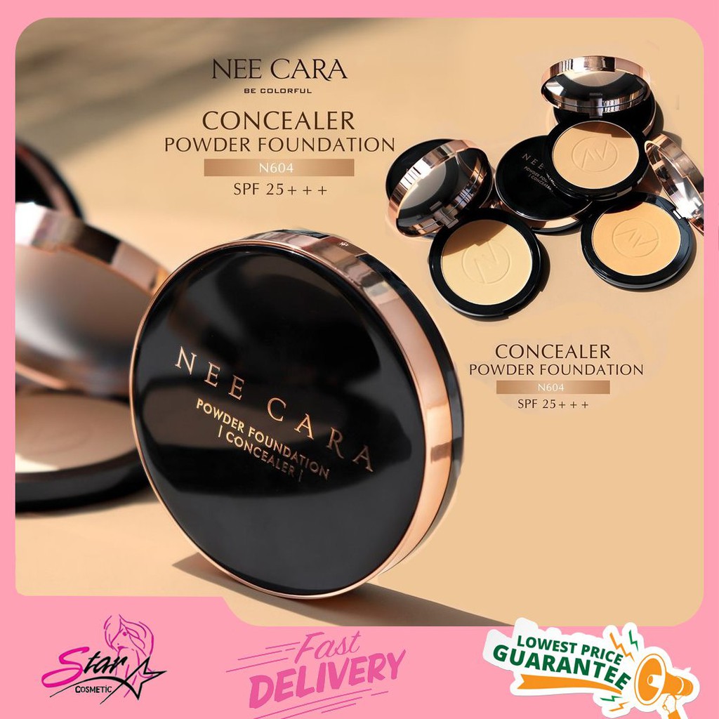 Nee cara 𝗖𝗢𝗡𝗖𝗘𝗔𝗟𝗘𝗥 𝗣𝗢𝗪𝗗𝗘𝗥 𝗙𝗢𝗨𝗡𝗗𝗔𝗧𝗜𝗢𝗡 SPF 25+++ | Shopee Thailand