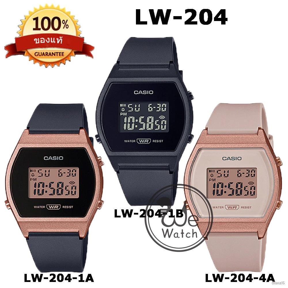 Casio แท้ รุ่น LW-204 นาฬิกา DIGITAL สายเรซิ่น พร้อมกล่องและรับประกัน 1ปี LW204 LW-204-1A LW-204 ...