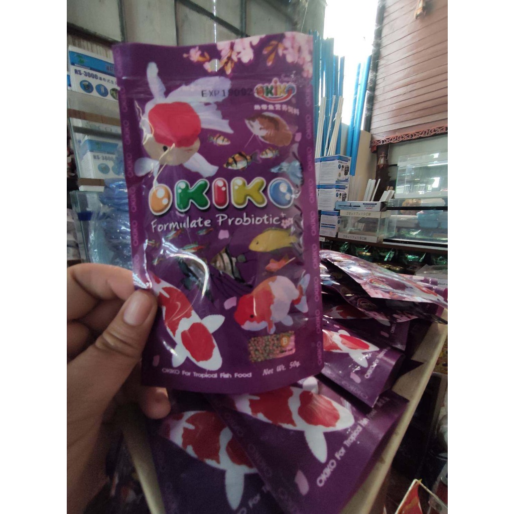 อาหารปลาสวยงาม OKIKO 100 กรัม 1 ซอง ***ส่งด่วนเคอรี่ | Shopee Thailand