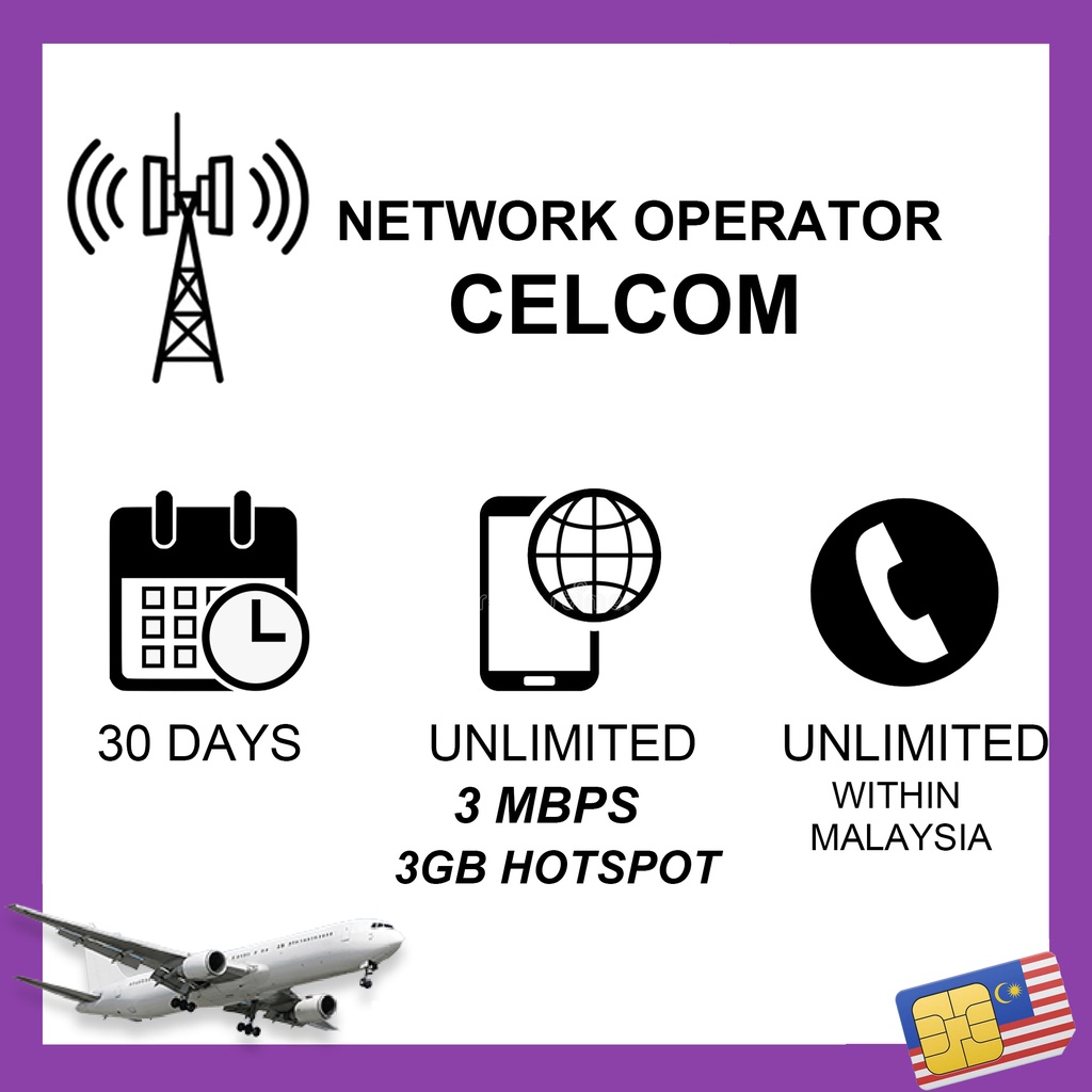 ซิมการ์ดมาเลเซีย, ซิมการ์ดท่องเที่ยวมาเลเซีย, ซิมการ์ด Celcom,Malaysia Sim Card, Malaysia Travel ...