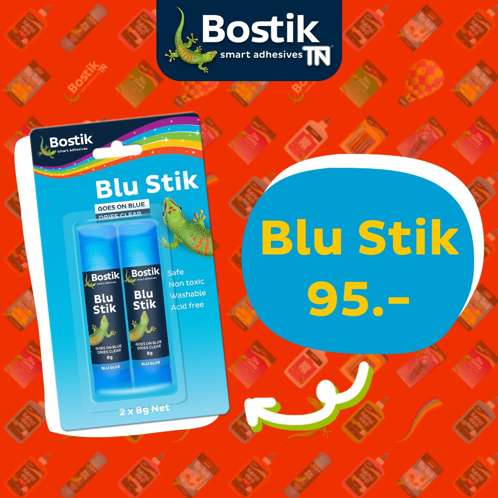 Blu Stik - บอสติก กาวแท่งสีน้ำเงิน 8 กรัม x 2 แท่ง | Shopee Thailand