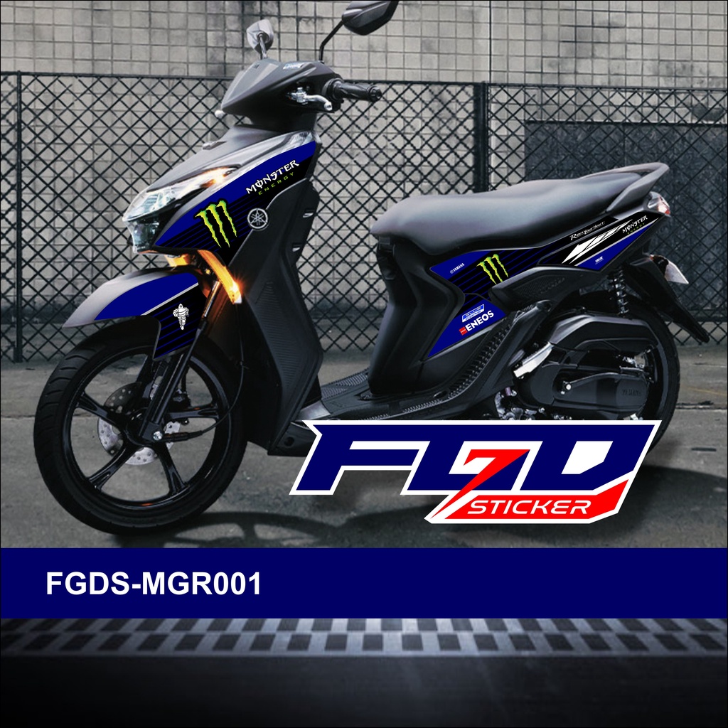 Yamaha Mio Gear Graphic FGD-MGR001 Variation Trim Striping Sticker ...
