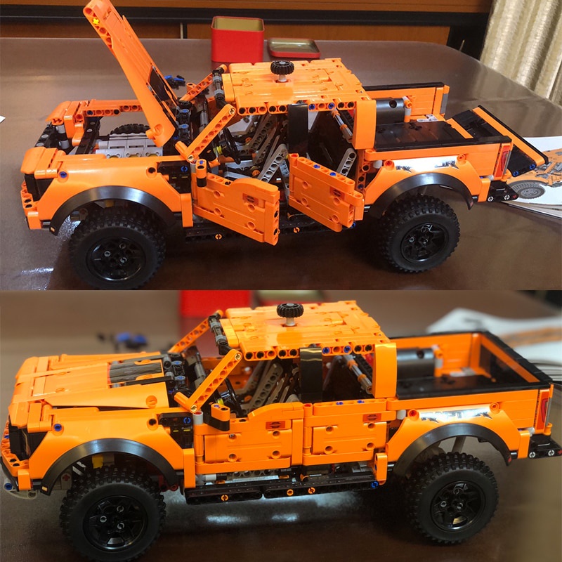 ประกอบของเล่นเพื่อการศึกษารุ่น 55355 1379PCS Technical Ford Raptors 42126 F-150 รถกระบะรถ ...