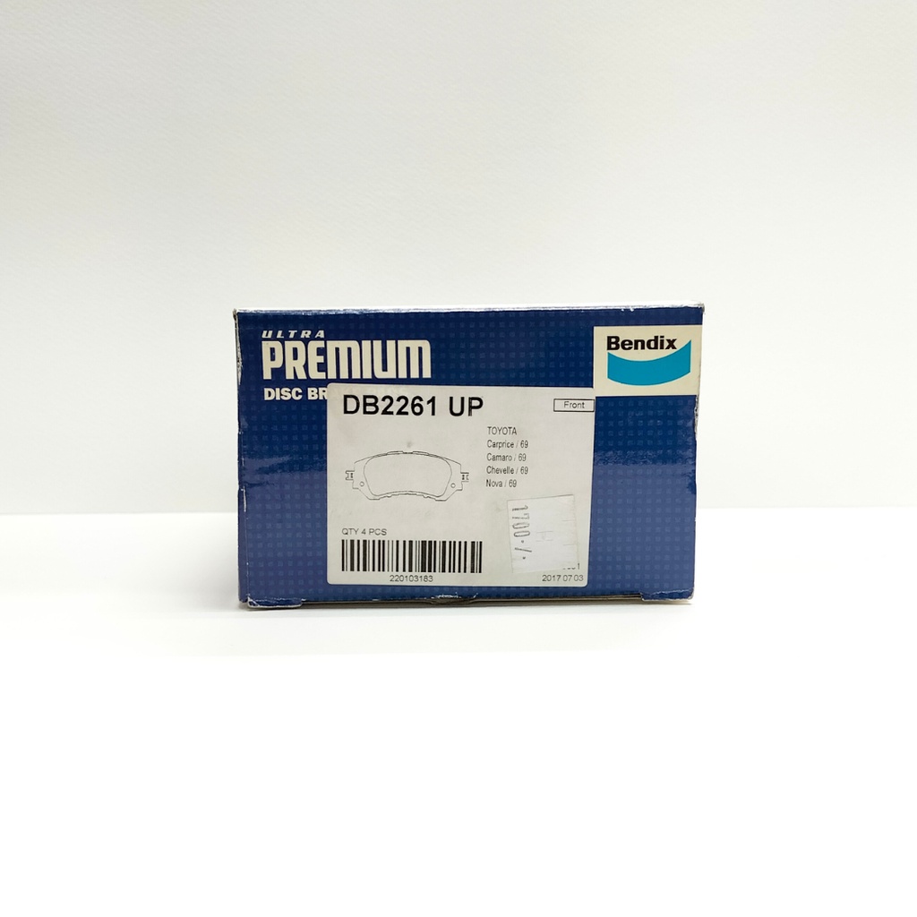ผ้าเบรก Bendix รุ่น ULTRA PREMIUM (FRONT) DB2261 สำหรับรถ : โตโยต้า วีออส1.5 [XP150]/13-on ...