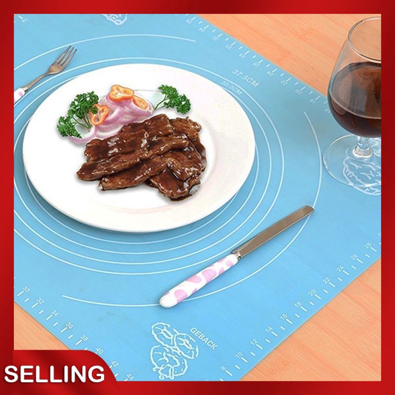 1 x Small 26 * 29CM Silicone Square Rolling Cutting Pad Baking Mat ...