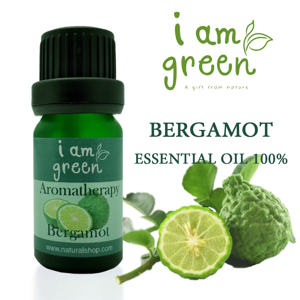 Bergamot Pure Essential Oil น้ำมันหอมระเหย 100 กลิ่น มะกรูด เบอกามอท