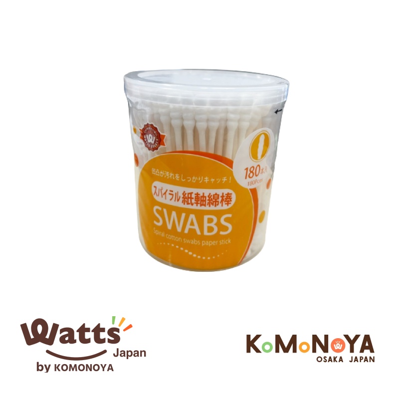 Komonoya คัทเติลบัทลายพันเกลียว สีขาว จำนวน 180 ชิ้น | Shopee Thailand