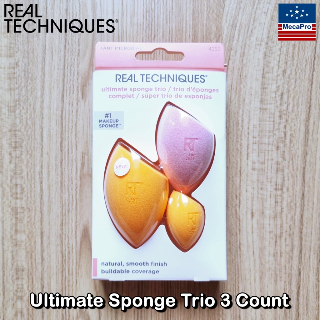 Real Techniques® Ultimate Sponge Trio 3 Count #4259 เรียลเทคนิค ฟองน้ำ ...