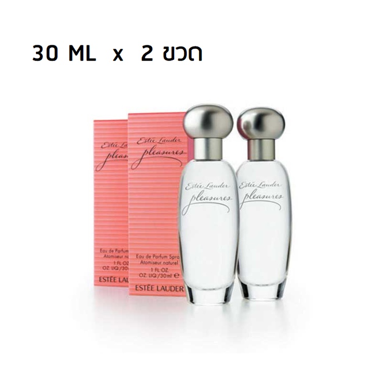 (30 ML x 2) Set Duo Estee Lauder Pleasures for Women EDP 30 ml x 2 ขวด กล่องซีล ป้ายคิงพาวเวอร์ ...