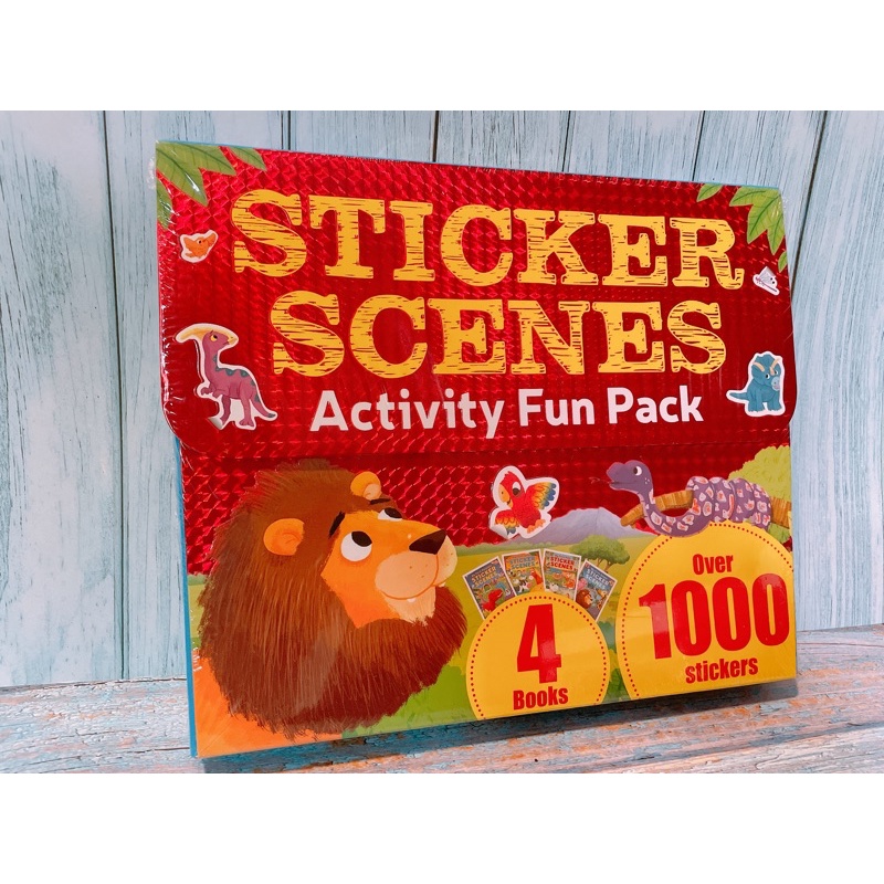 Sticker Scenes สมุดภาพแปะสติ๊กเกอร์ เซต 4 เล่ม | Shopee Thailand