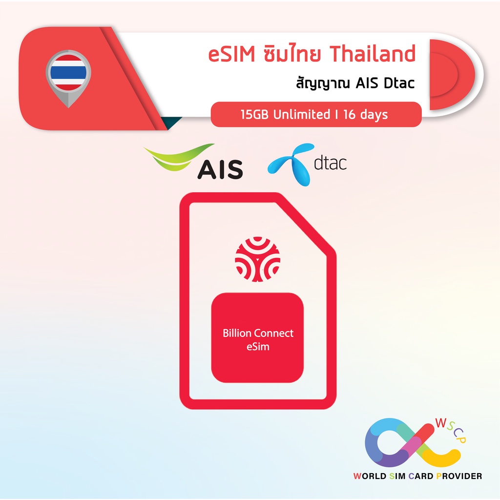 eSIM Thailand Sim Card Unlimited 15GB Dtac: ซิมไทย 16 วัน by ซิมต่างประเทศ WSCP | Shopee Thailand