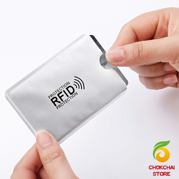 Chok ซองอลูมิเนียมใส่บัตรเครดิต กันขโมยข้อมูล RFID กันขโมย ปลอกการ์ดฟอ ...