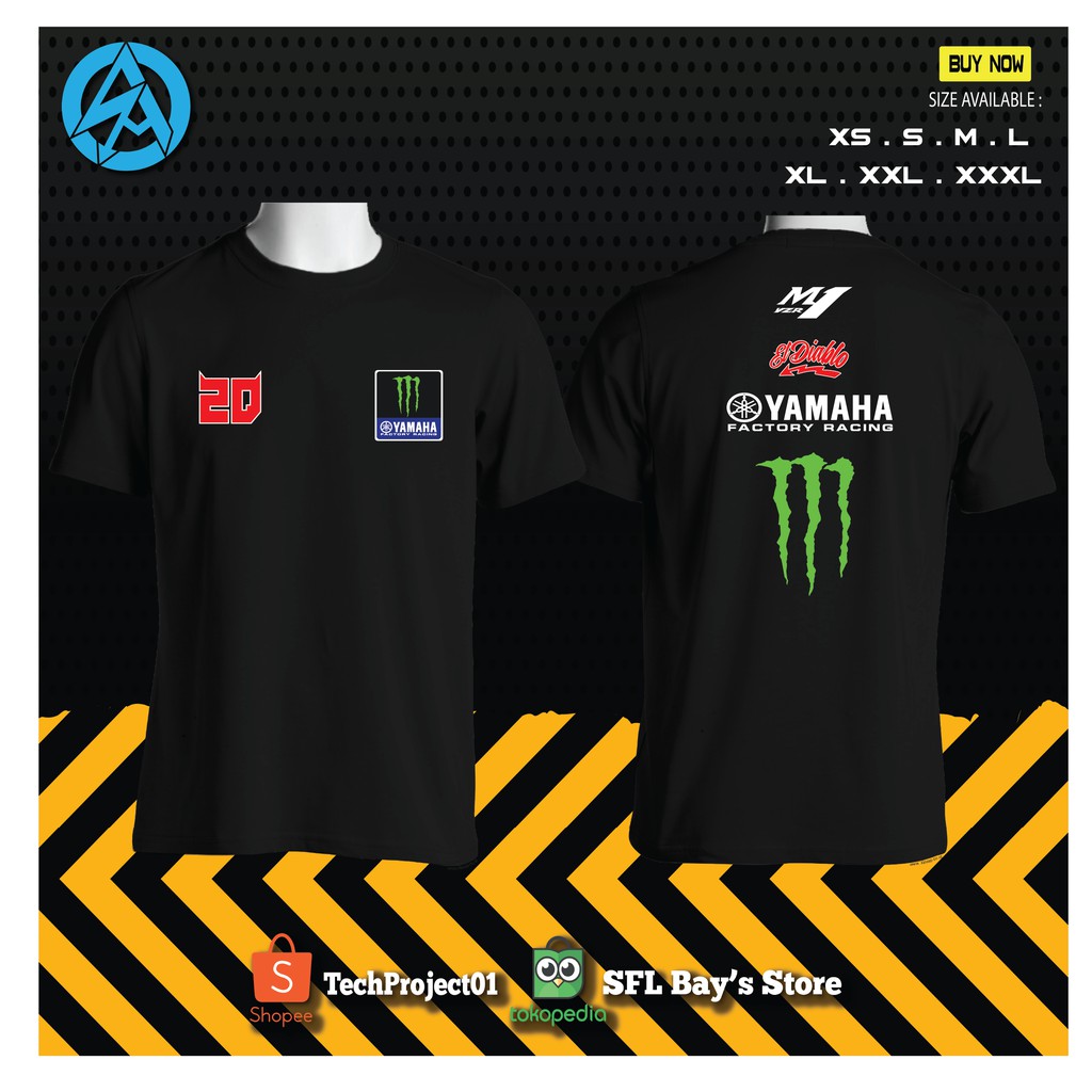 เสื้อยืด Fabio 20 Yamaha MotoGP คุณภาพดีที่สุด | Shopee Thailand