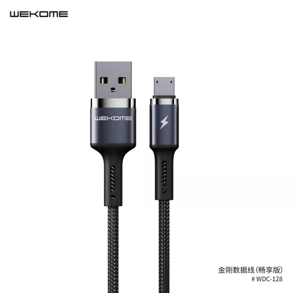 สายชาร์จ wk wdc-128 kingkong สายข้อมูลแบบถัก ชาร์จเร็ว 3A ของแท้100% สำหรับ micro type-c ip（รับ ...