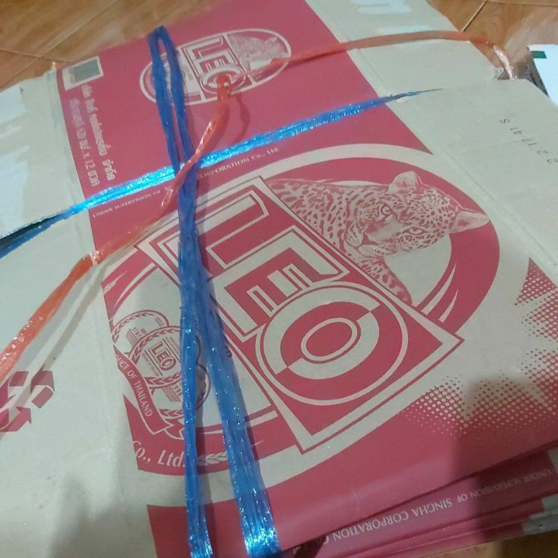 [1 ชุด มี9ใบพร้อมใส่กล่อง] กล่องพัสดุมือสอง ลังเบียร์ลีโอขนาด24*30*29cmจัดชุด9ใบพร้อมใส้ ...