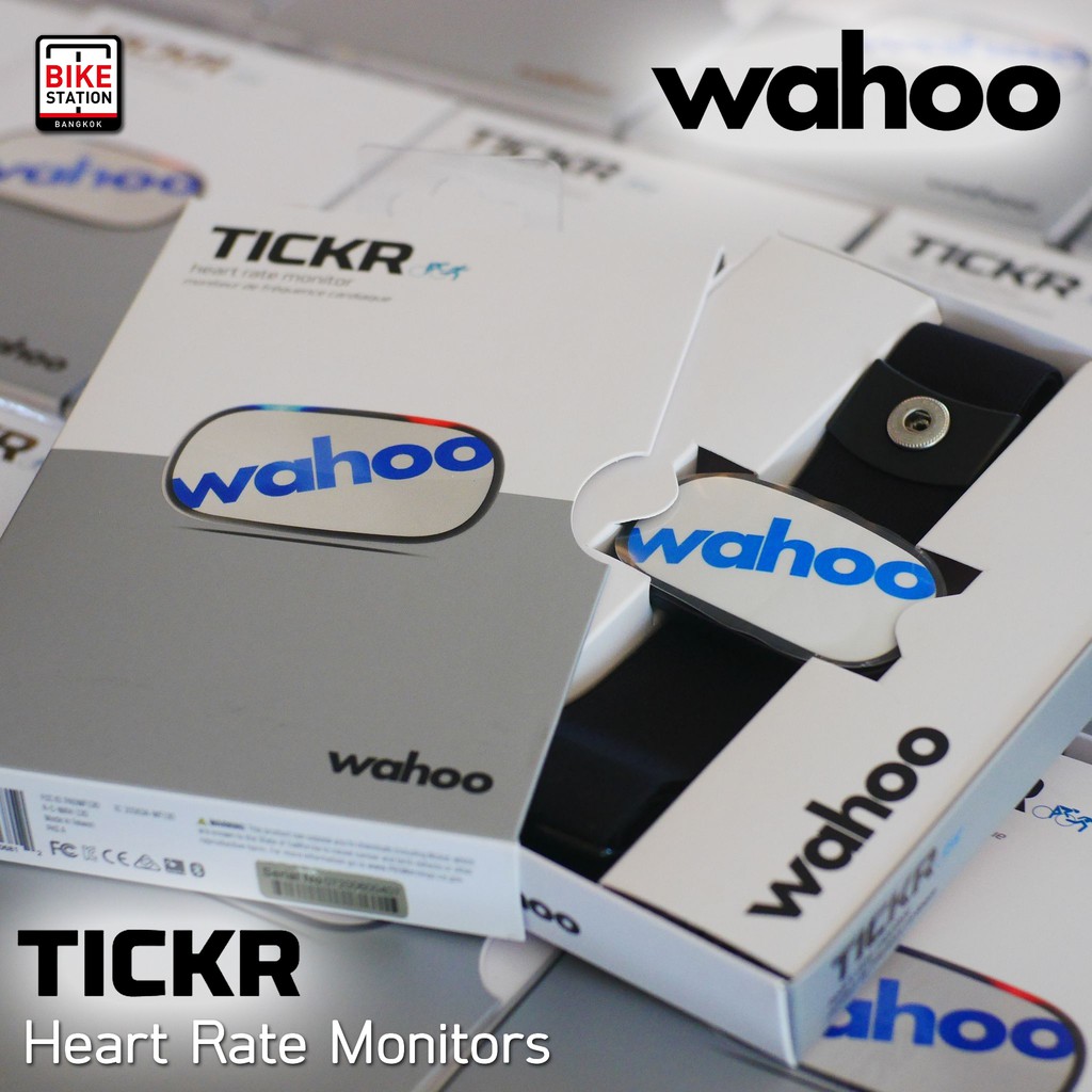 Wahoo Tickr 2 Heart Rate Monitors ANT+ Bluetooth สายคาดอกพร้อมเซนเซอร์ ...