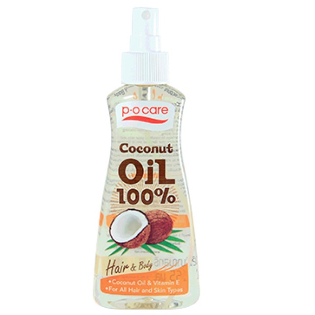 P.O. Care Coconut oil 100% Hair & Body 165ml น้ำมันมะพร้าวสำหรับบำรุงเส้นผมและผิวกาย | Shopee ...