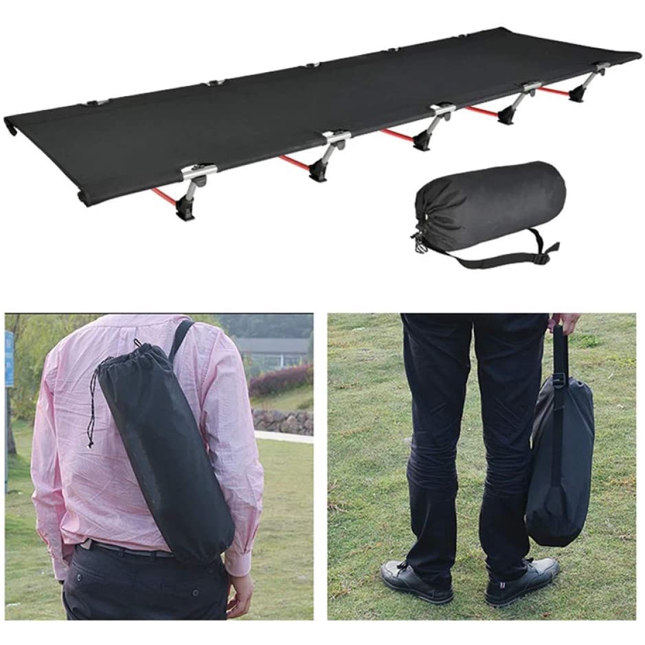 Camping Cot Compact Folding Cot Bed for Outdoor Beach Travel Sleeping ...