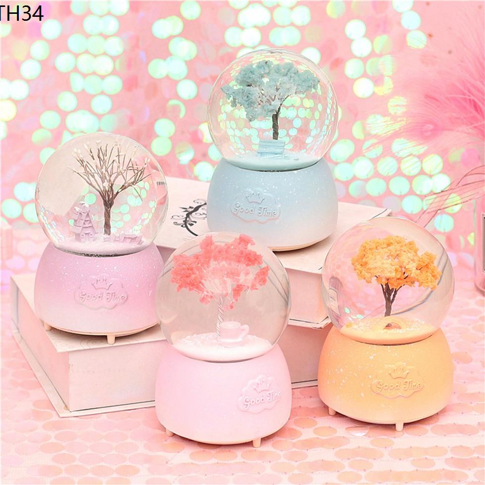 Snowball Music box กล่องดนตรีหิมะ คริสตัลบอล มีเสียงดนตรี แถมฟรี! ถ่าน ...