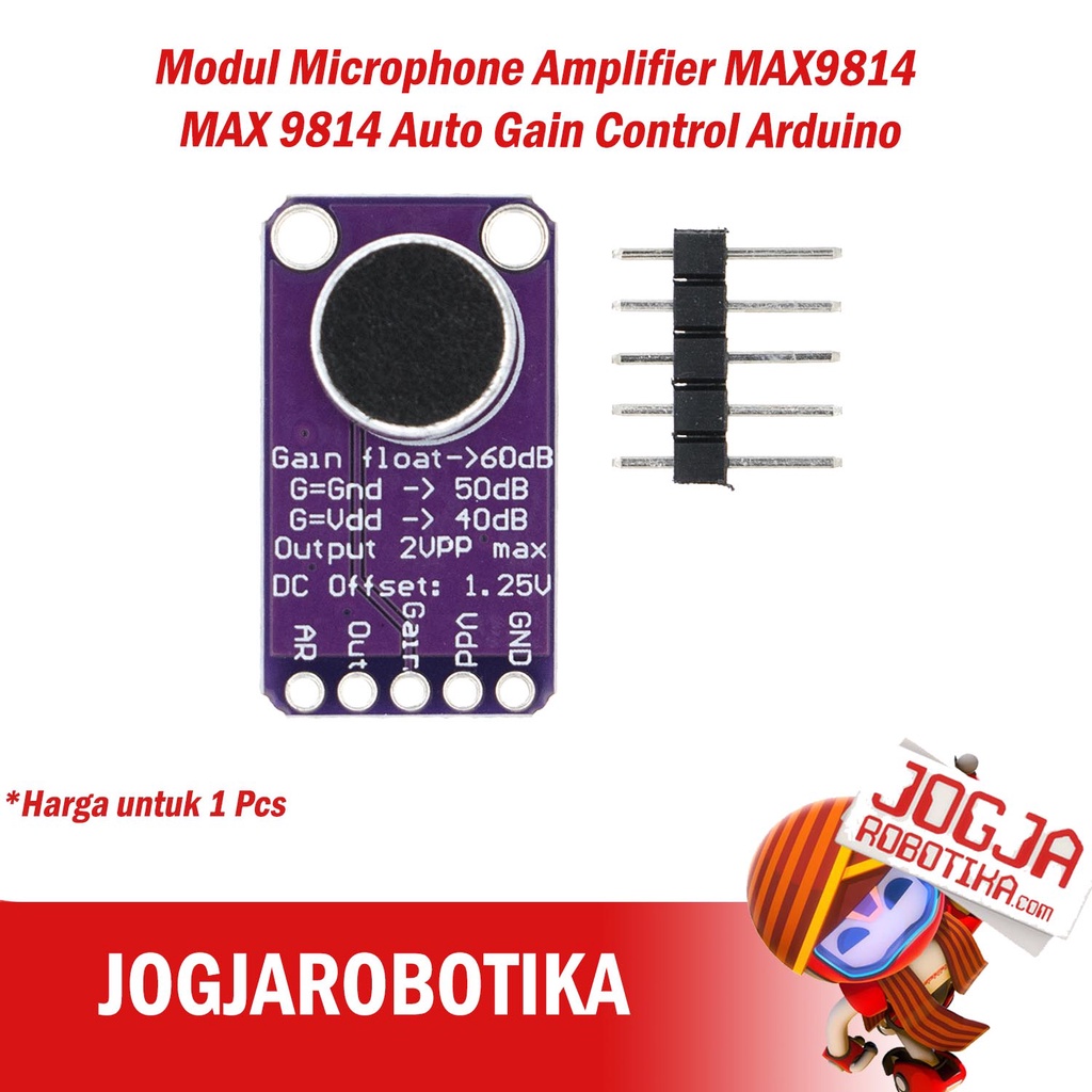 โมดูลเครื่องขยายเสียงไมโครโฟน MAX9814 MAX 9814 AGC ควบคุมระบบอัตโนมัติ Arduino | Shopee Thailand
