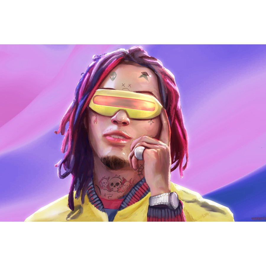 โปสเตอร์ Lil Pump ลิล ปัมป์ Poster วอลเปเปอร์ ตกแต่งผนัง Hip hop Hiphop ...