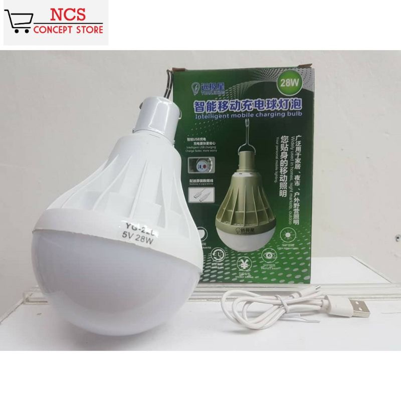 หลอดไฟ LED 28W Lampu Pasar Malam แบบชาร์จไฟได้ สําหรับชาร์จโทรศัพท์ ...