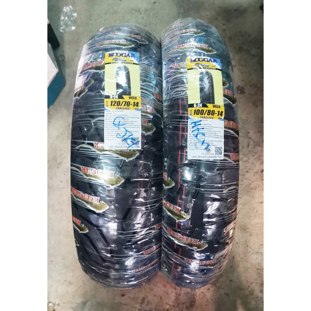ยางนอก PCX (2018-2020) เดิม & ยาง Koogar K24 & ยางหน้า 100/80 ขอบ 14 & ยางหลัง 120/70 ขอบ 14 ...