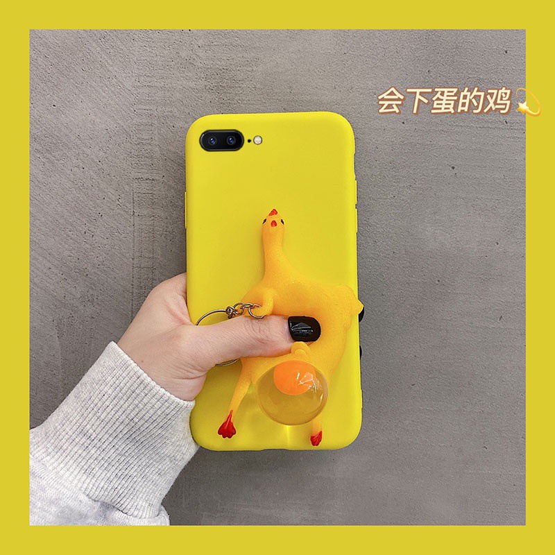 3D Squeeze Chicken Lay Egg relieve stress Phone Case vivo y53 y55 y71 ...