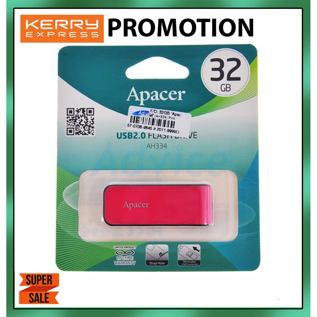 Apacer AH334 FlashDrive 32GB Pink | Shopee Thailand