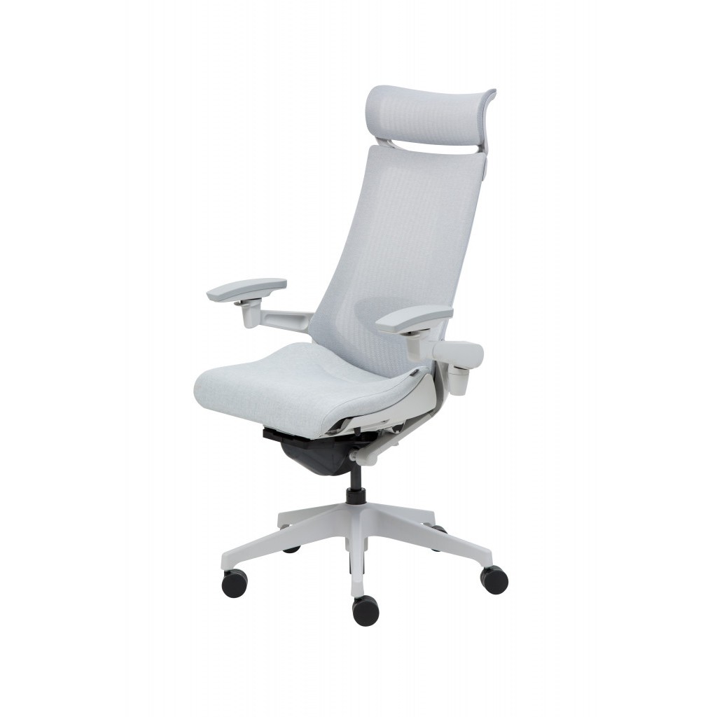 Modernform เก้าอี้ทำงานแบรนด์ ITOKI รุ่น ACT พนักพิงสูงมีที่พิงศรีษะขาสีเทาแขนปรับได้ | Shopee ...