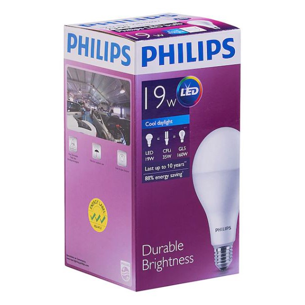 Philips 19W หลอดไฟ แอลอีดี ฟิลิปส์ LED E27 รุ่น Durable Mycare ฟิลิปส์ ...