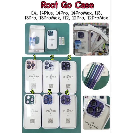 Root Go เคสคลุมเลนส์กล้อง หลังใส ขอบสี iPhone 14 /14Plus/14Pro/14/ i13 ...