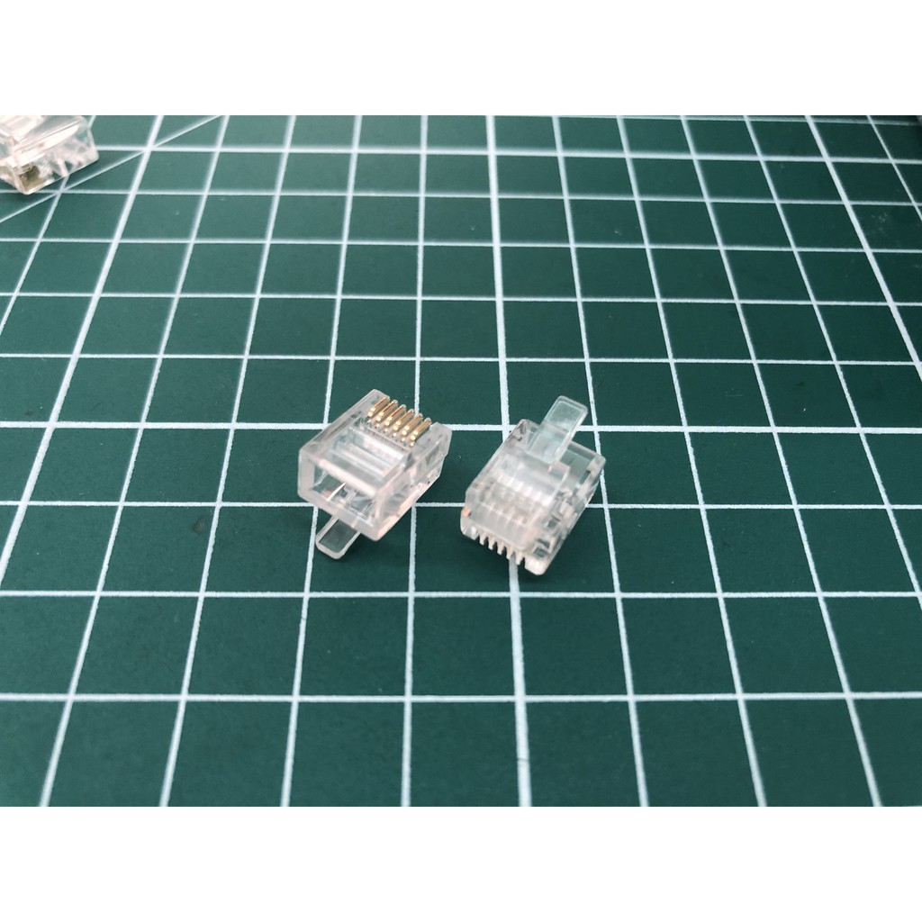 หัวแจ็ค Jack RJ11 แจ็คโทรศัพท์ ตัวผู้ เฉพาะหัว 1pcs | Shopee Thailand