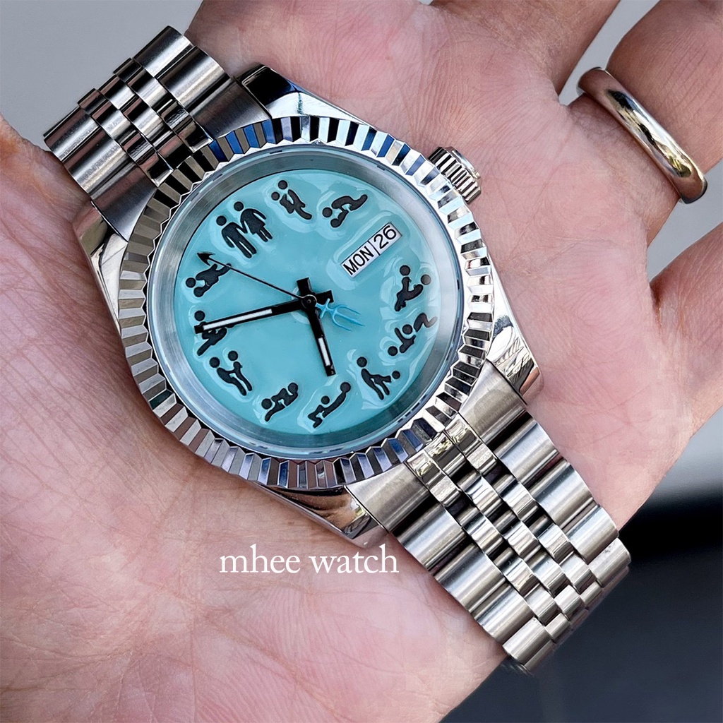 Seiko Modified Sex Make Love Tiffany Blue Dial With Dj Case And Jubilee Strap Shopee Thailand