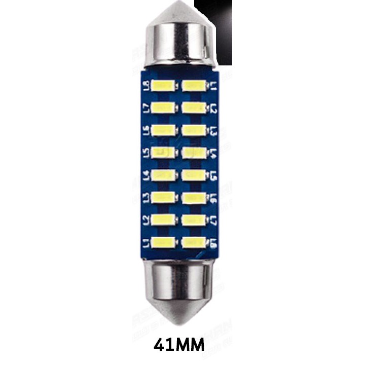 ไฟเพดานรถยนต์ LED 3014 16SMD 31mm 36mm 39mm 41mm 12V (1ชิ้น) แสงสีขาว | Shopee Thailand