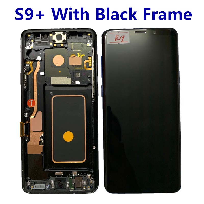Amoled กรอบสําหรับ Samsung Galaxy S9 PLUS G965A G965U G965F จอแสดงผล ...