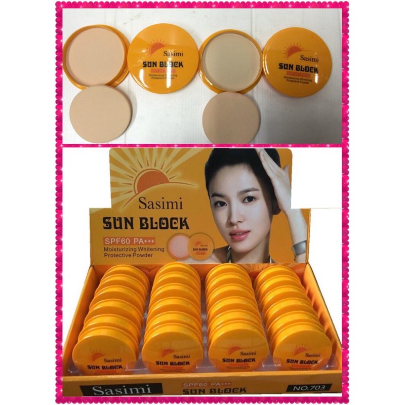 แป้งกันแดด ตลับสีส้ม Sasimiซาซิมิ24ชิ้น s703 | Shopee Thailand