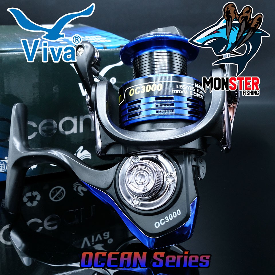 รอกตกปลา รอกสปินนิ่ง VIVA OCEAN OC1000/2000/3000/4000 มาพร้อมแขนแต่ง ...