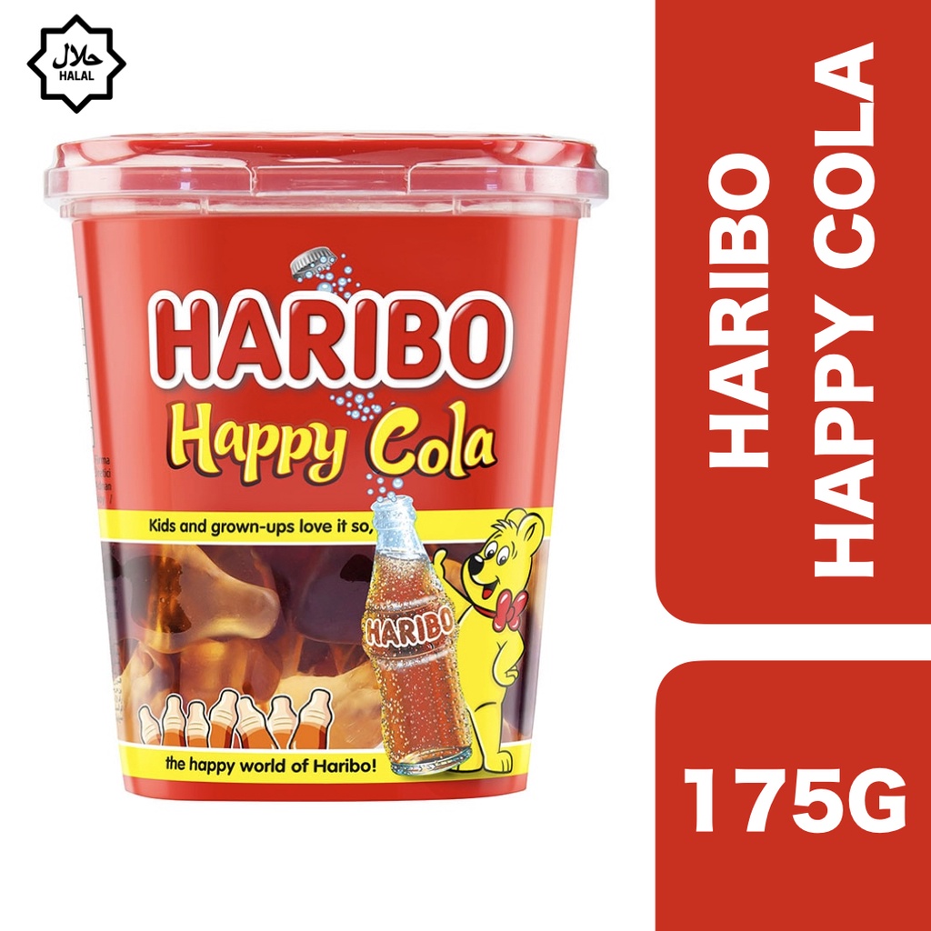 Haribo Happy Cola Gummy 175g (HALAL) ++ ฮาริโบ้ กัมมี่กลิ่นโคล่า 175 ...