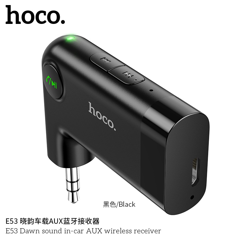 Hoco E58 IN-Car Aux Wireless Car Bluetooth Receiver ตัวรับสัญญาณบลูทูธ บลูทูธติดรถยนต์ สำหรับรถ ...