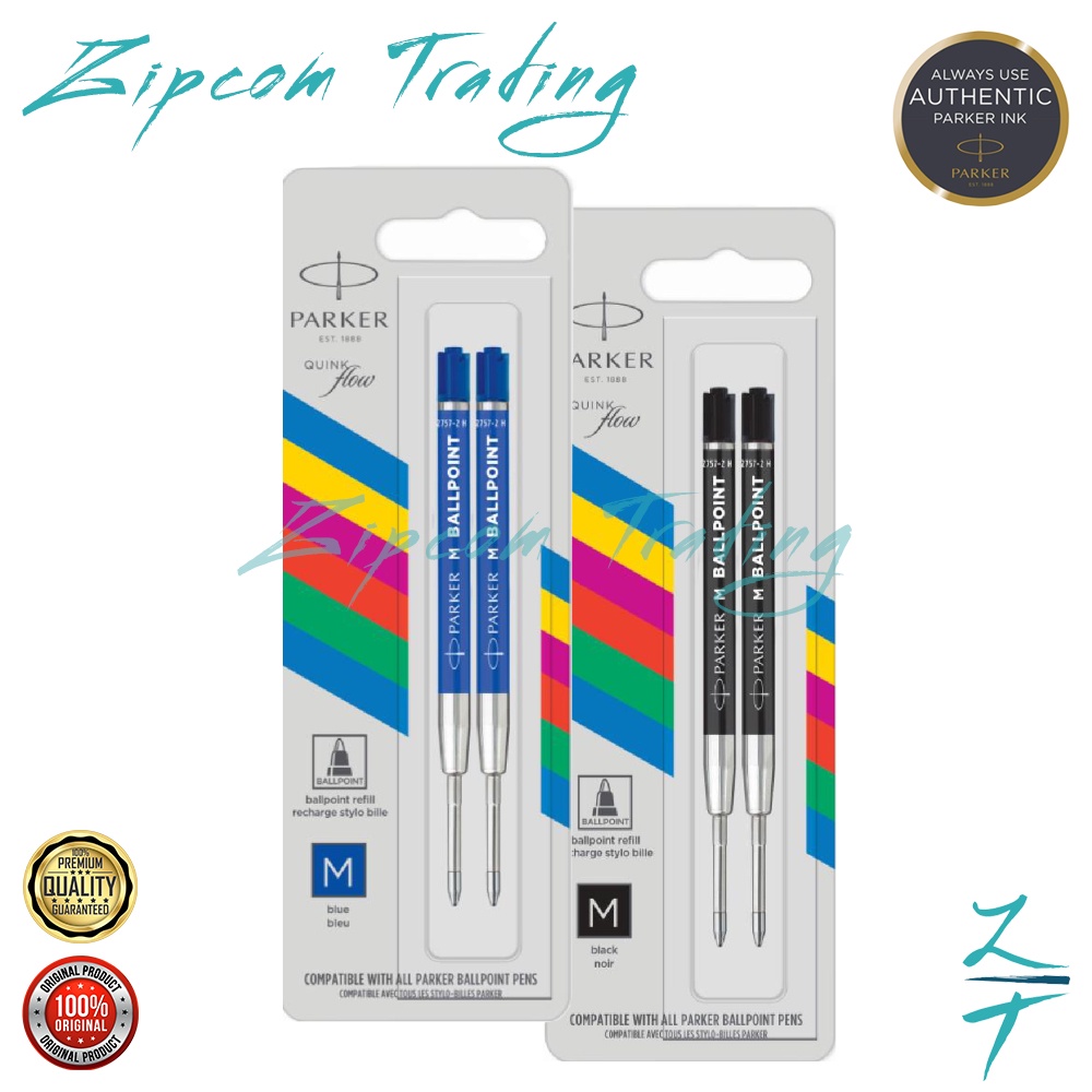 Parker QUINK Flow ปากกาลูกลื ่ น Ink Refill ( Fine & Medium Point ) | Shopee Thailand