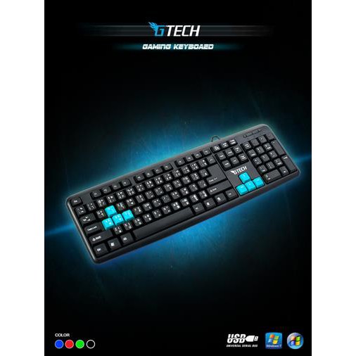 คีบอร์ดคอม GTECH รุ่น GT918B Gaming Keyboard -USB Port | Shopee Thailand