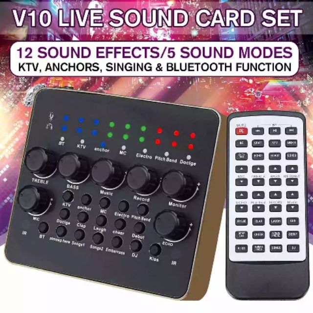 Live Sound Card v10 รุ่นล่าสุด รองรับ Bluetooth 5.0 มีช่องต่อใหม่มีช่อง ...