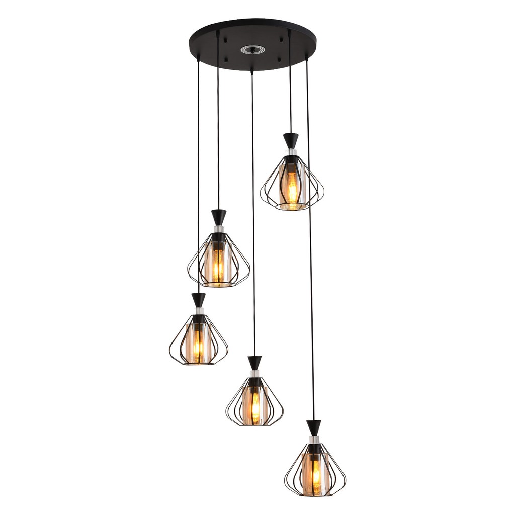 neolight- โคมไฟห้อยเพดาน 6002-5-แถมหลอดไฟ LED VINTAGE แสงเหลืองให้ครบ ...