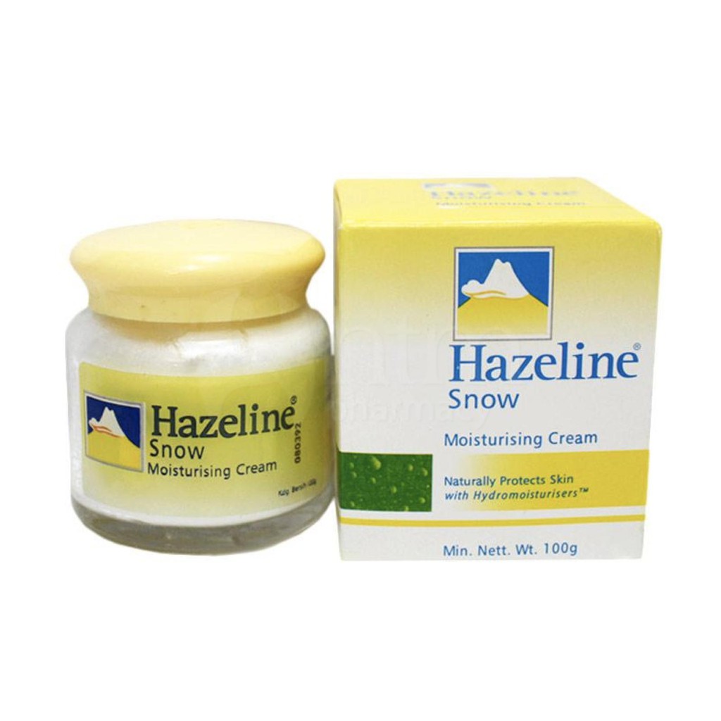 Hazeline Snow Moisturizing Cream Protect Smooth Skin 100g. เฮสลีนสโนว์ ...