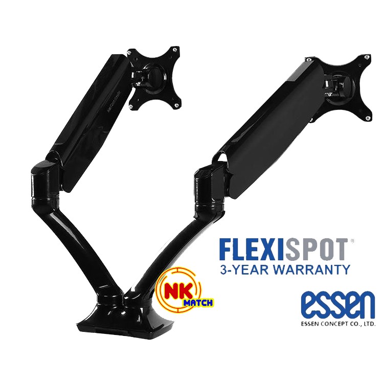 MONITOR MOUNT (ขาตั้งจอ) FLEXISPOT DUAL MONITOR MOUNT F7D (BLACK ...