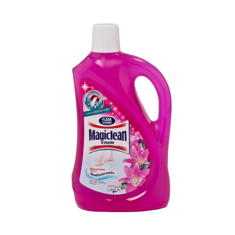 มาจิคลีน ทำความสะอาด น้ำยาถูพื้น กลิ่นลิลลี่บูเก้ ขนาด 1800 มล.Magiclean Floor Cleaner Pink 1.8 ...